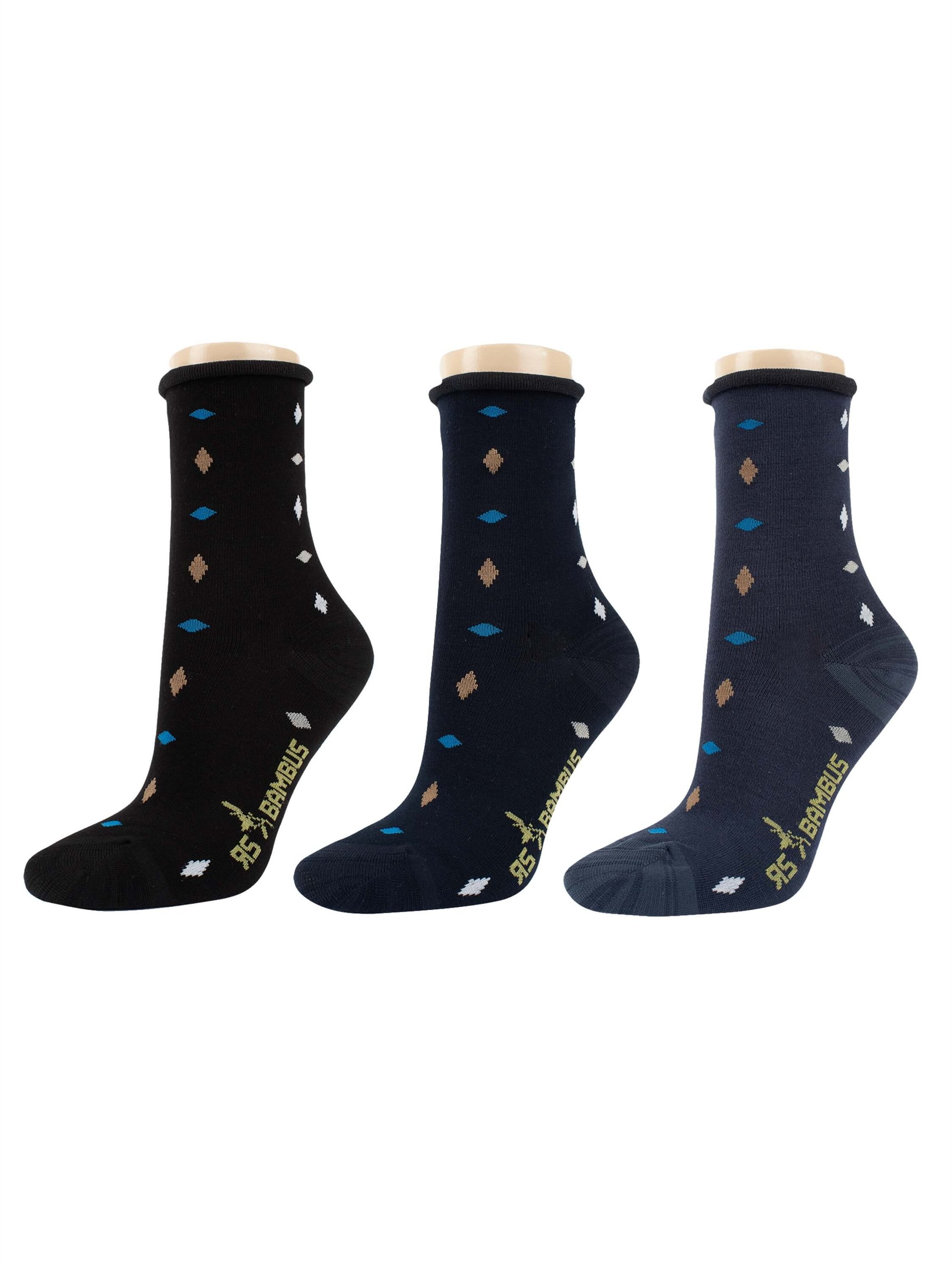 Damen - Bambussocken - Rollrand - 6,97 EUR